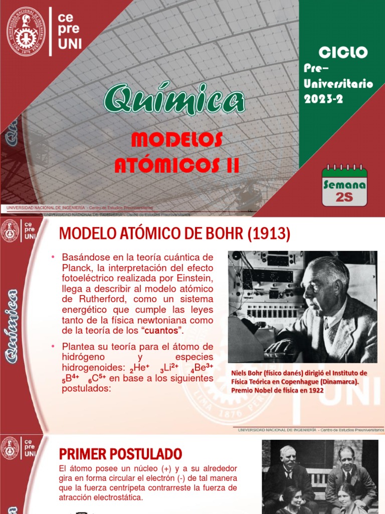 MODELOS ATOMICOS II CepreUni | PDF