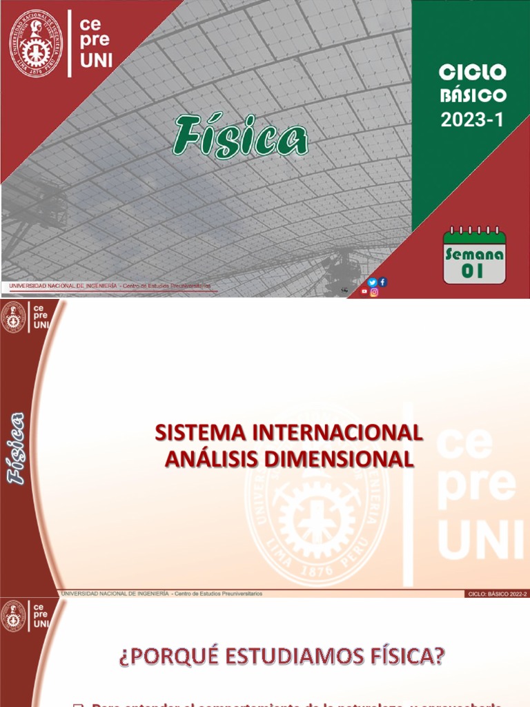 Sistema Internacional - Análisis Dimensional Cepre Uni | PDF