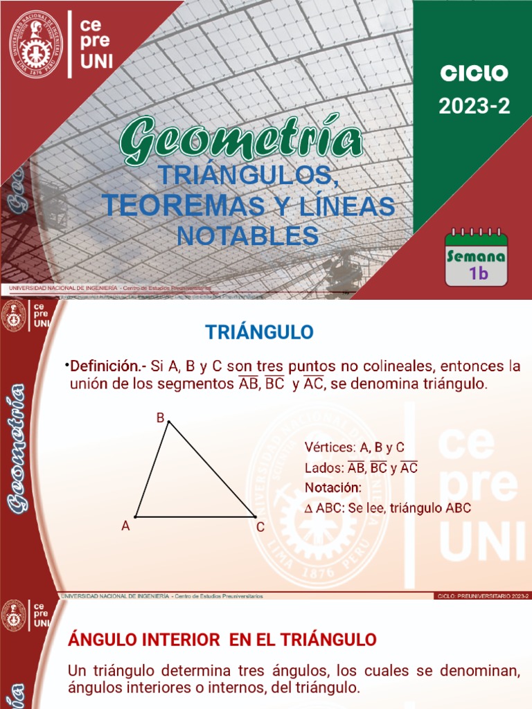 Triangulos CepreUni | PDF | Triángulo | Geometría Elemental