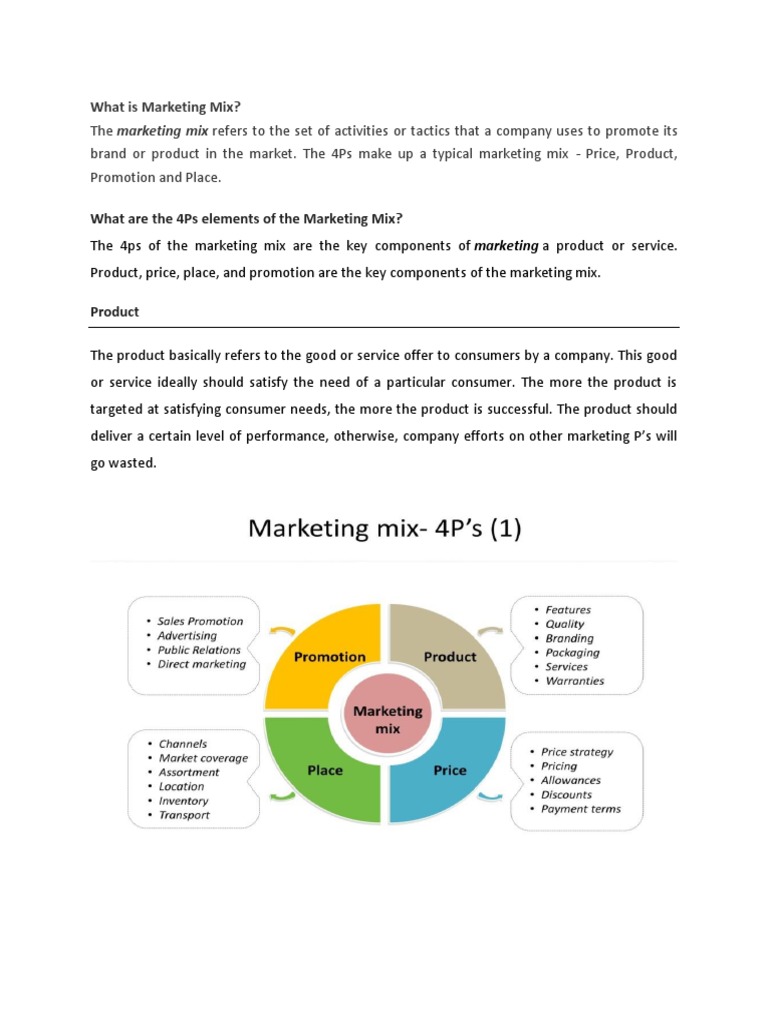 Marketing Mix | PDF | Marketing | Microeconomics