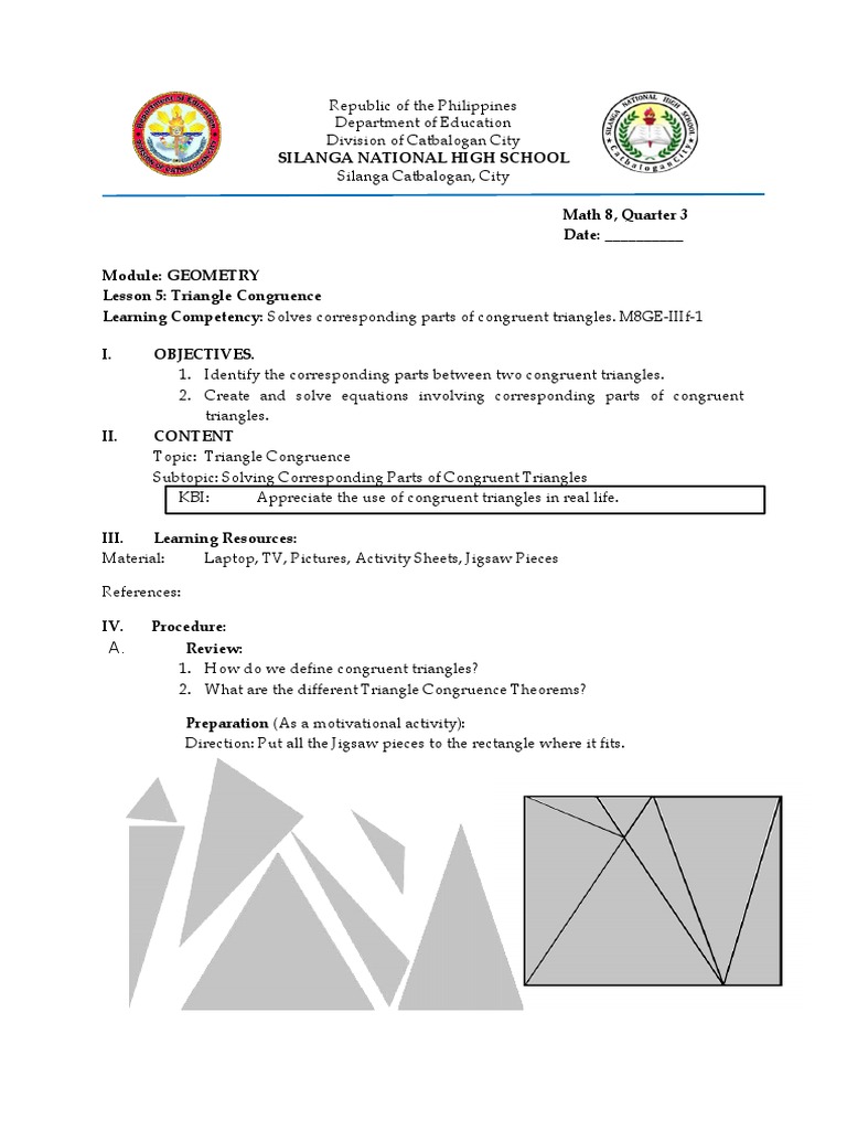 Triangle Congruence and Parts | PDF | Triangle | Mathematics