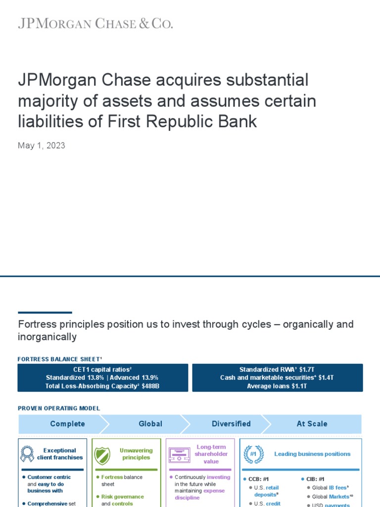 JPMorgan Chase Presentation | PDF | Banks | Jp Morgan Chase