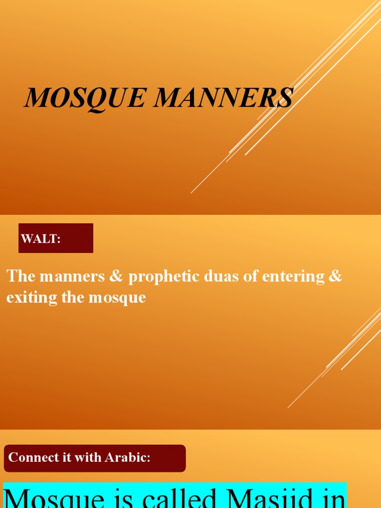 Mosque Manners | PDF