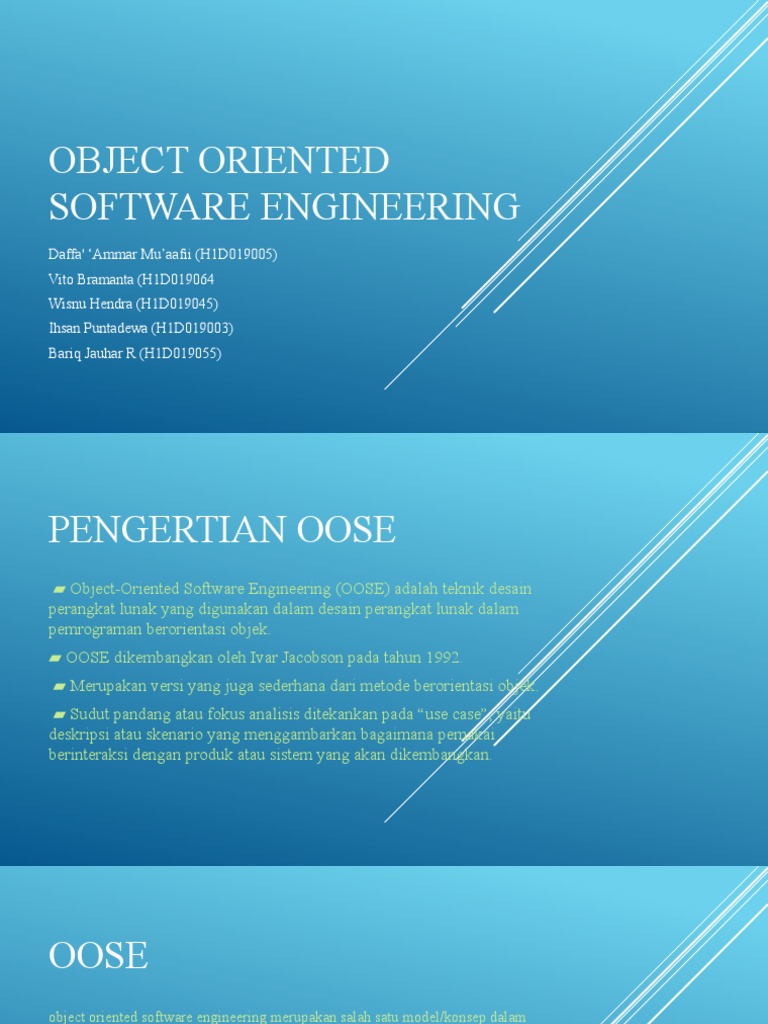 Object Oriented Software Engineering | PDF