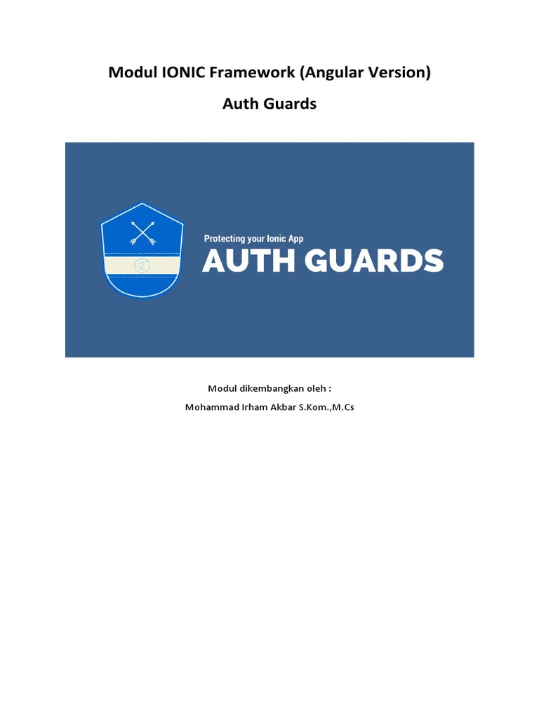 Modul IONIC Framework Auth Guard | PDF | Computing | Software Engineering