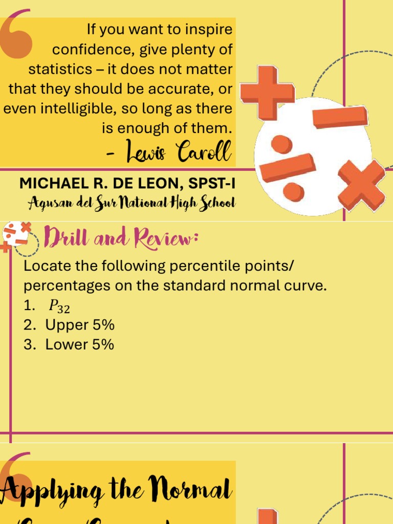 11 Applying The Normal Curve Concepts in Problem Solving | PDF