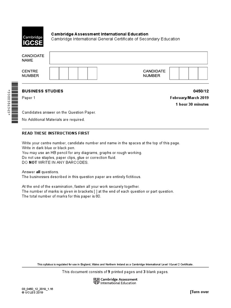 BST Paper 1 Combined | PDF