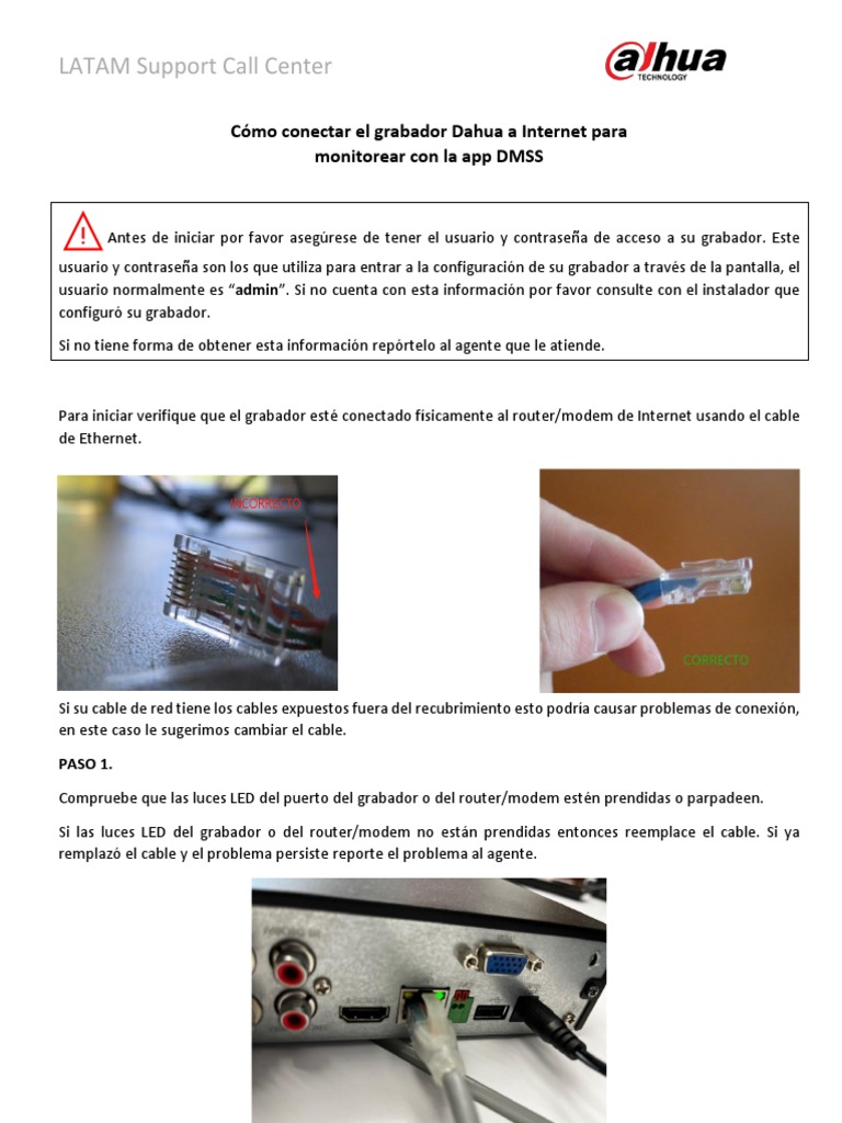 Conectar DVR Dahua a Internet | PDF | Enrutador (Computación ...