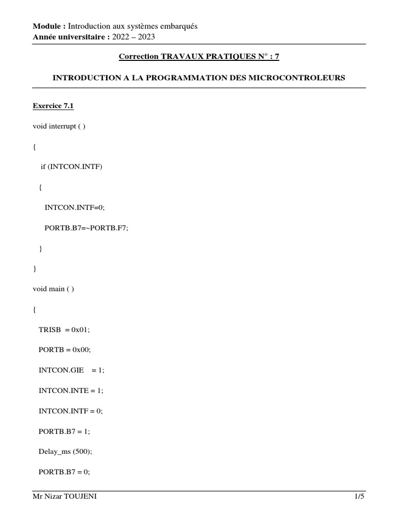 Correction TP 7 | PDF