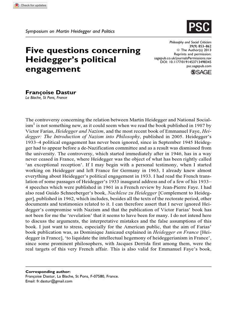 Five Questions Concerning | PDF | Martin Heidegger Five Questions Concerning | PDF | Martin Heidegger