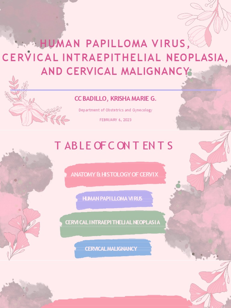 HPV, Cin, Cervical Ca | PDF | Cervical Cancer | Gynaecology