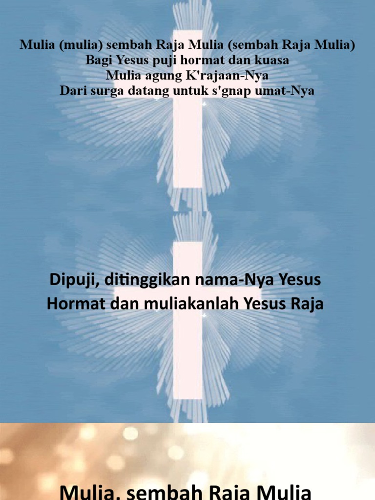 Lirik Lagu Rohani: Sembah Raja Mulia | PDF