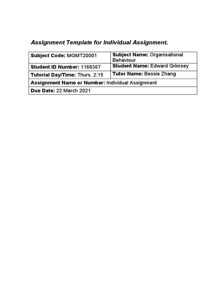 Ob Assignment 1 | PDF | Bias | Decision Making