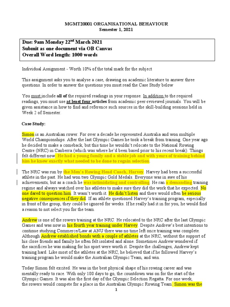 OB Individual Assignment Semester 1 2021 | PDF | Bias | Decision Making