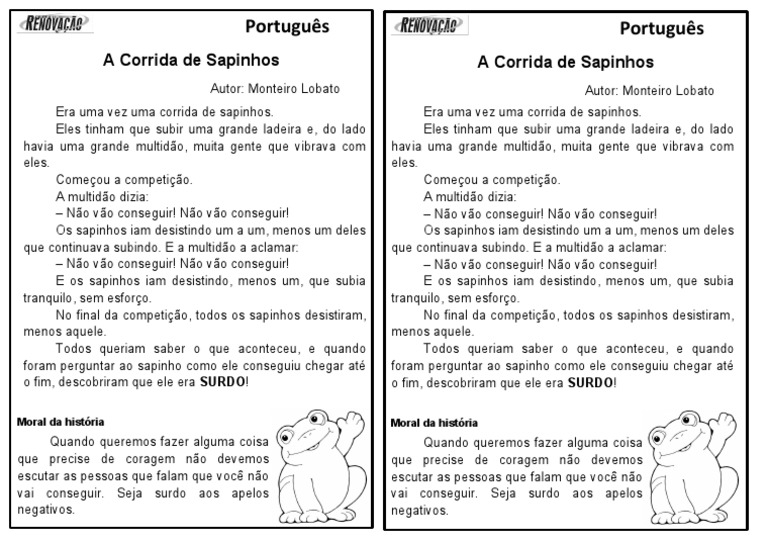 A Corrida Do Sapinho | PDF