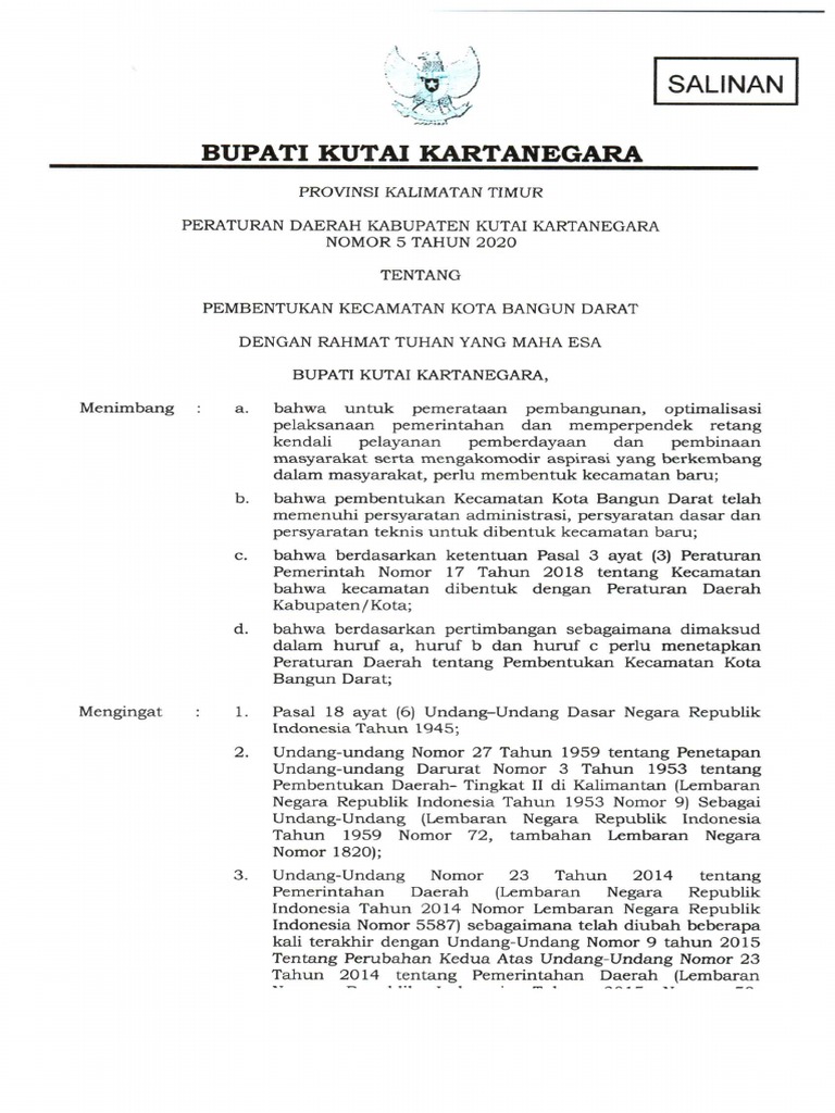 Kutai Kartanegara: Bupati | PDF