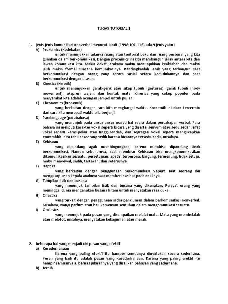 Tugas 1 Komunikasi Bisnis | PDF