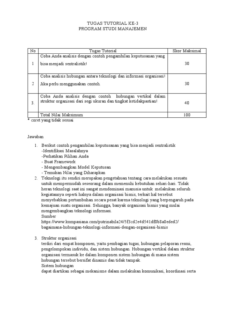 TUGAS 3 Organisasi 2022 - 2 | PDF