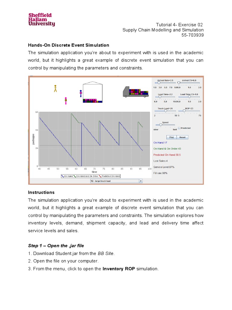 Tutorial 4 Exercise 02 Hands On Discrete Event Simulation Pdf Simulation Inventory 