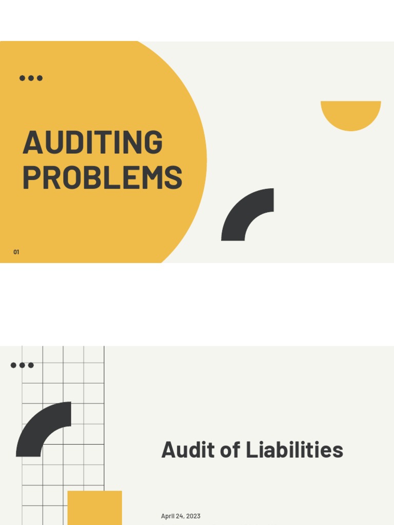 Auditing Problems | PDF | Audit | Debt