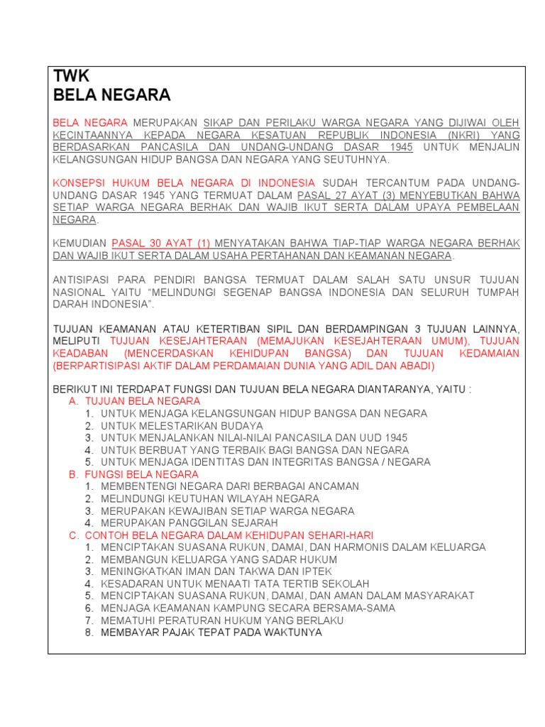 TWK Bela Negara | PDF