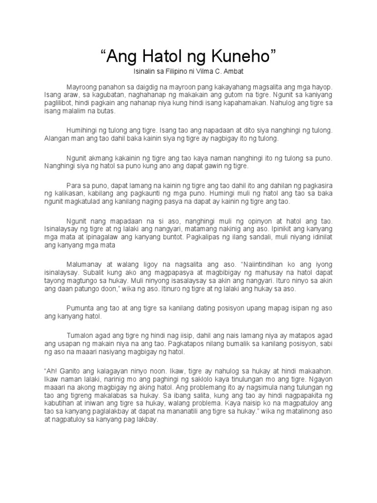 Ang Hatol NG Kuneho | PDF