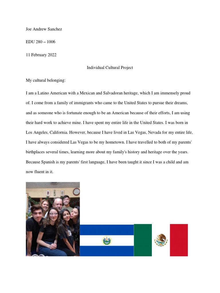 Individual Cultural Project | PDF