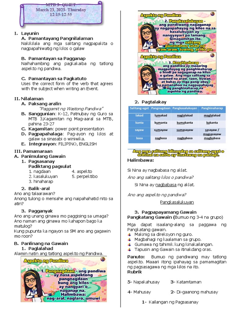 Dlp-Mtb-Week6-Day 4-5-Quarter 3 | PDF