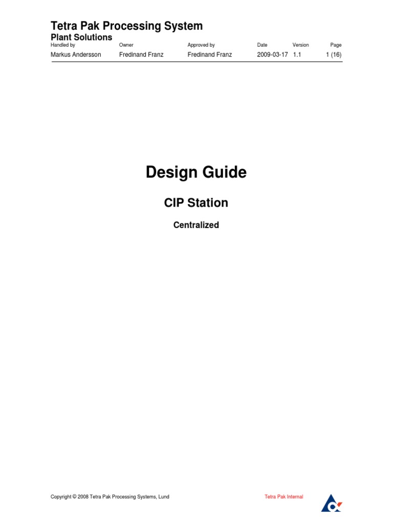 2 - 7 CIP - DesignGuide | PDF | Valve | Pump