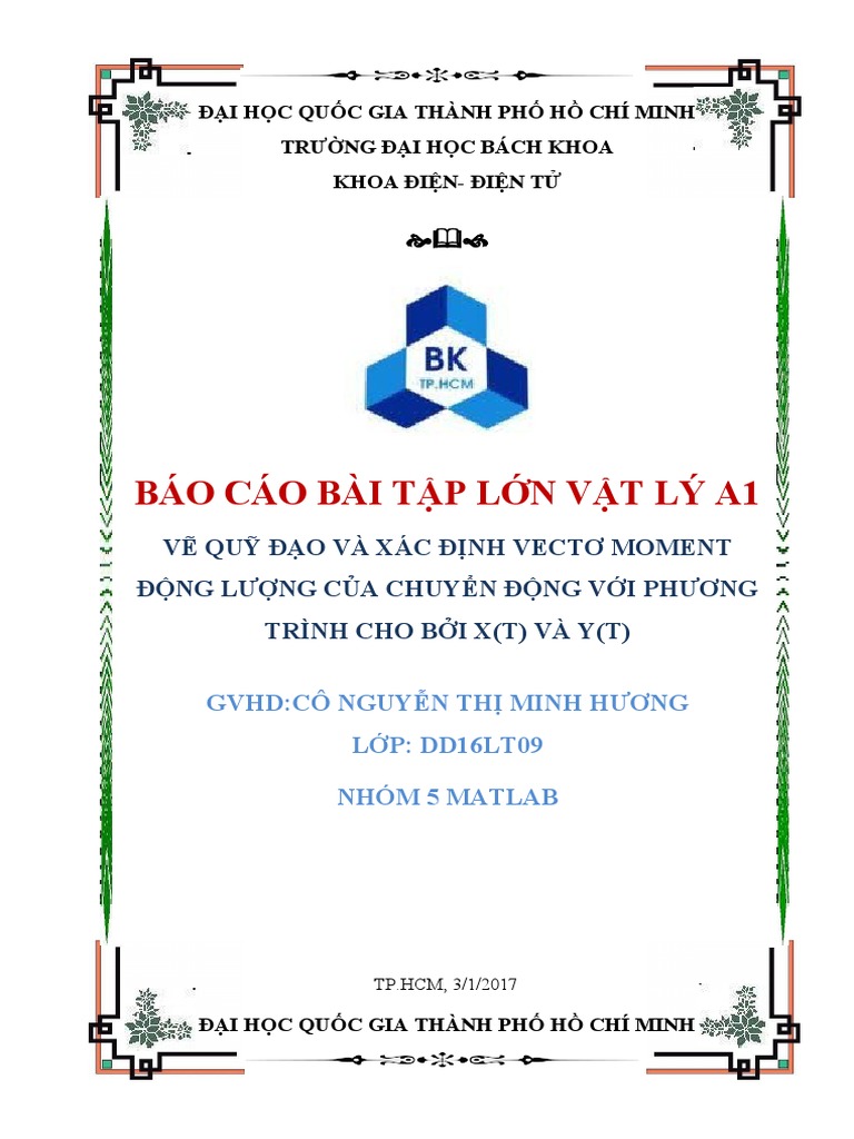 Bao Cao Vat Ly A1 Bai 1 | PDF