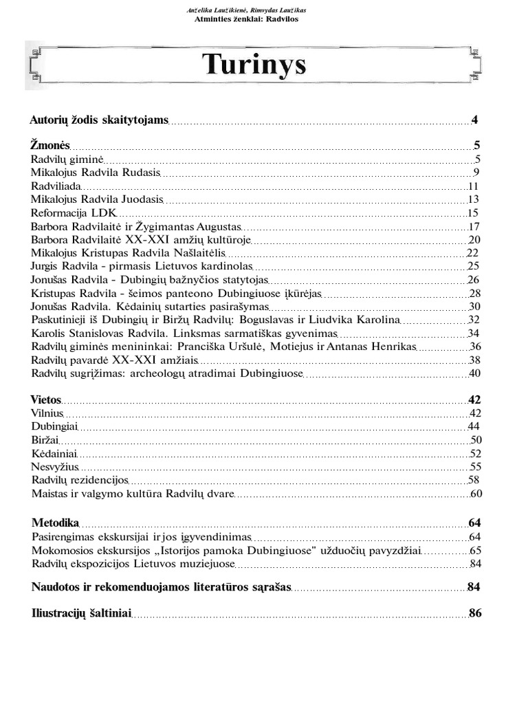 Atminties Zenklai Radvilos | PDF