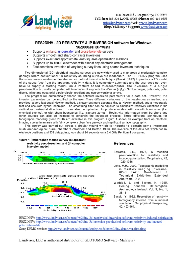 Res2dinv Res3dinv | PDF | Topography | Least Squares