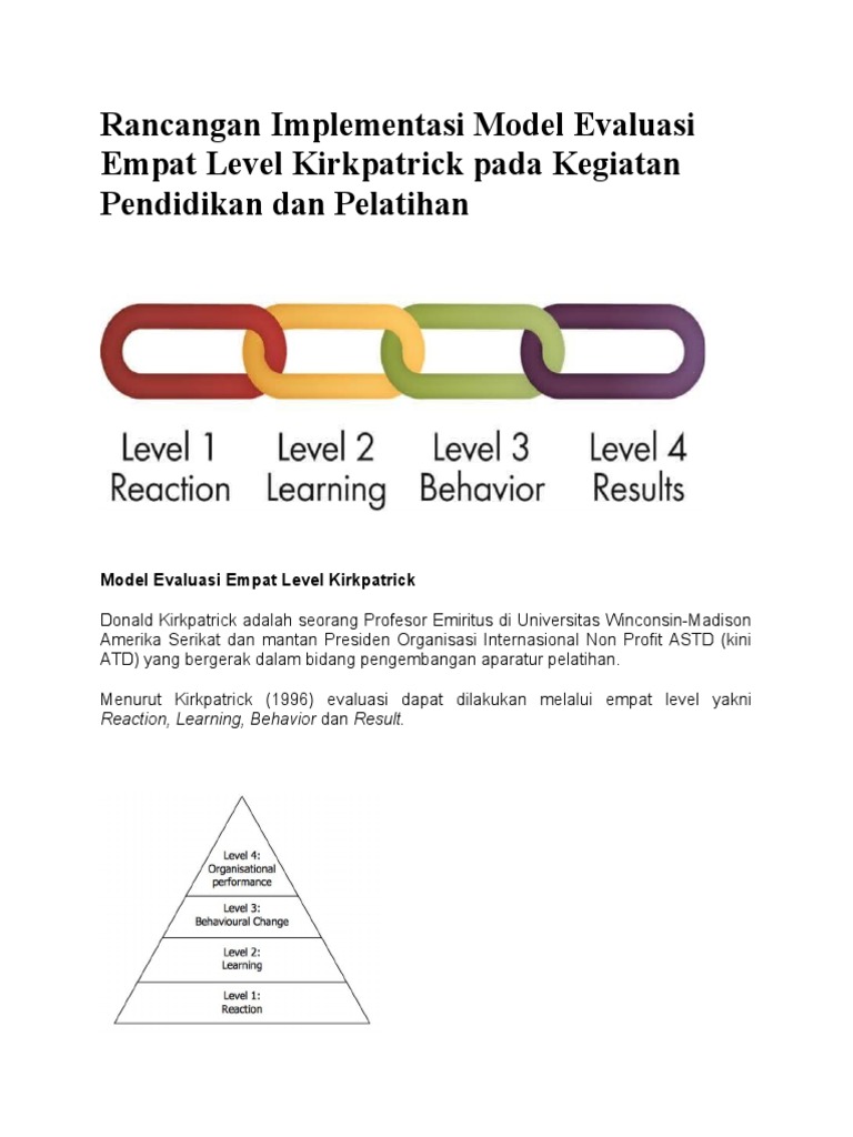 Rancangan Implementasi Model Evaluasi Empat | PDF
