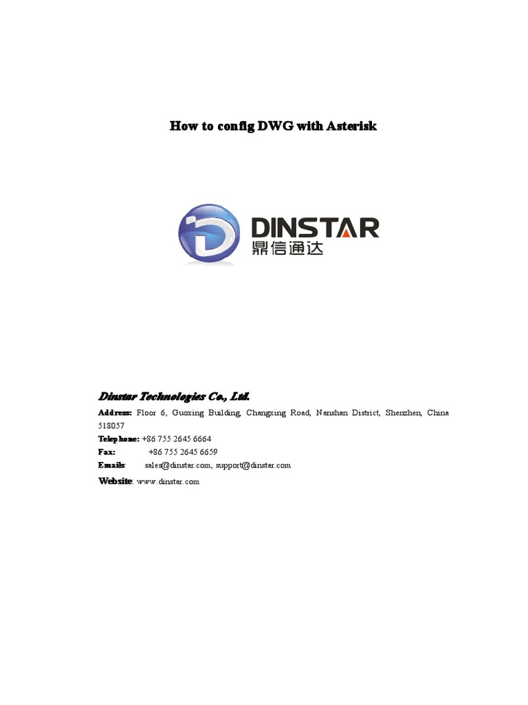 How To Config DWG With Asterisk | PDF How To Config DWG With Asterisk | PDF