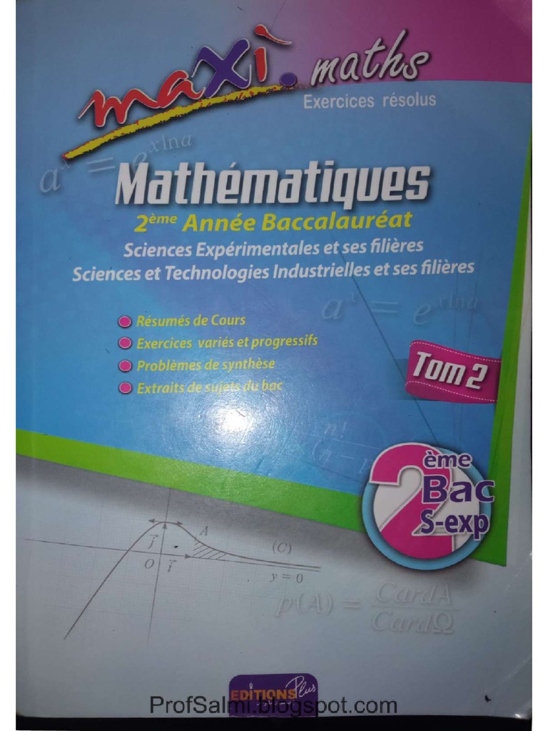 Maxi 2BAC S.PC MATH TOME 2 Profsalmi | PDF