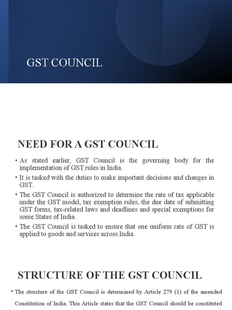 GST Council Decisions and Responsibilities | PDF | Public Law | Governance