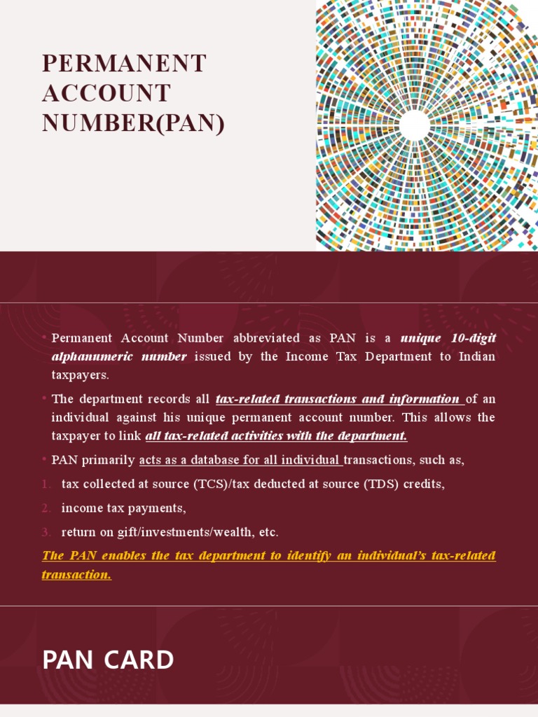 Permanent Account Number (Pan) | PDF | Payments | Banks