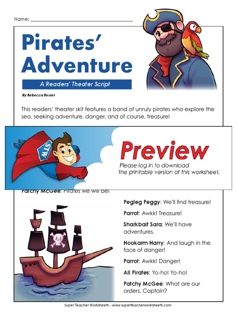 Yo-Ho-Ho and a Bottle of Fun: A Reader's Theatre Script About ...