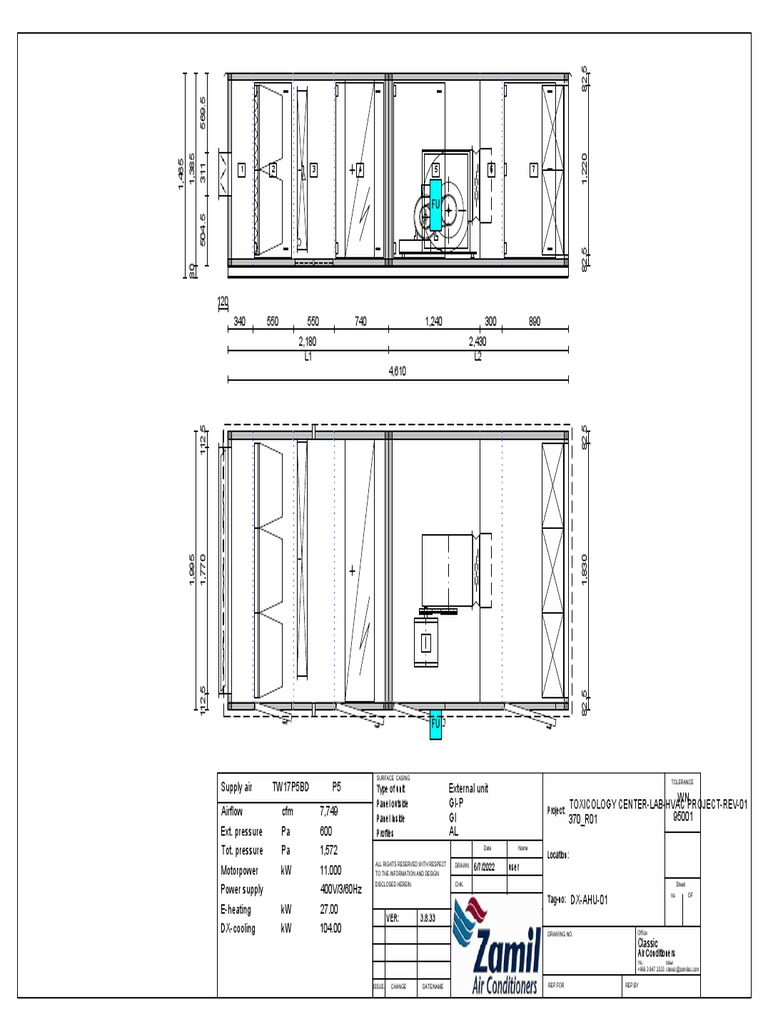 Dx-Ahu and Accu PDF Sheet With Drawing-Rev-01 | PDF | Belt (Mechanical ...