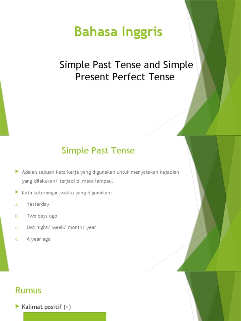 Presentasi Bahasa Inggris Simple Past Tense | PDF