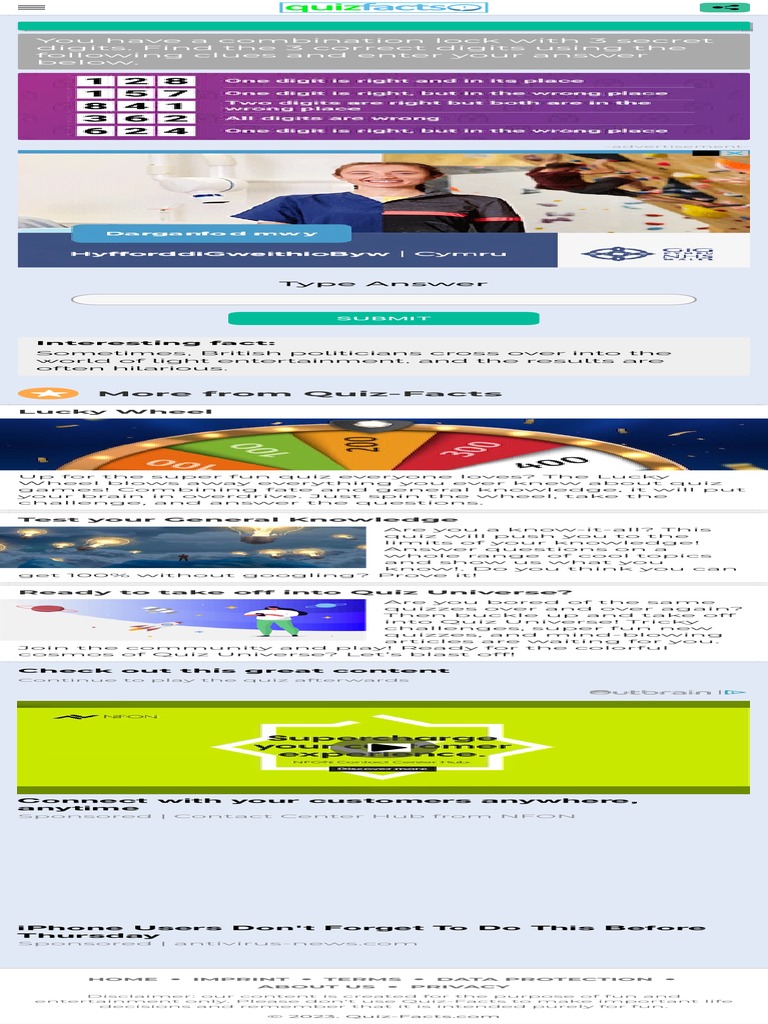 1-Minute Fun Quiz | PDF