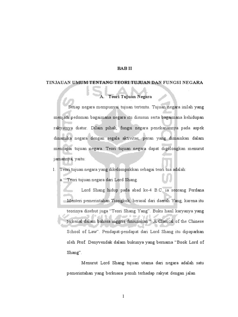 Konsep Dan Teori Tujuan Negara | PDF