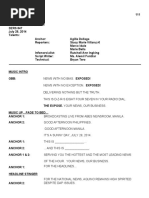 Sample 5-Minute Broadcast Script | PDF | Television | Public Opinion