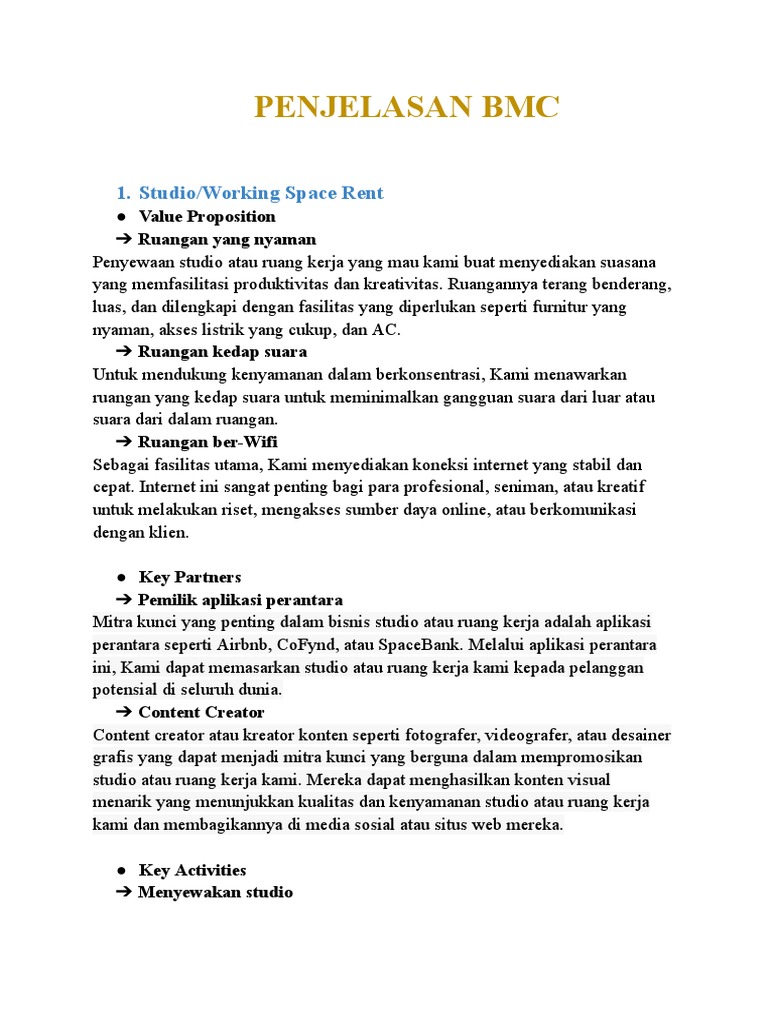 Penjelasan BMC | PDF