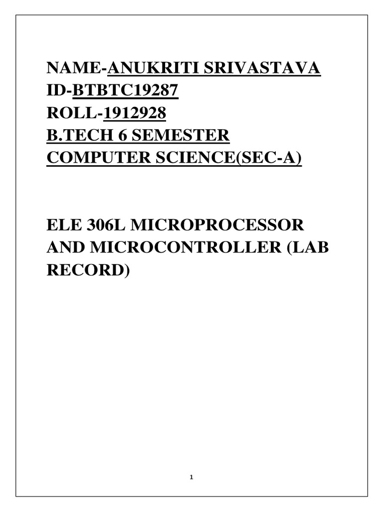 Name-Anukriti Srivastava ID-BTBTC19287 ROLL-1912928 B.Tech 6 Semester Computer Science (Sec-A ...