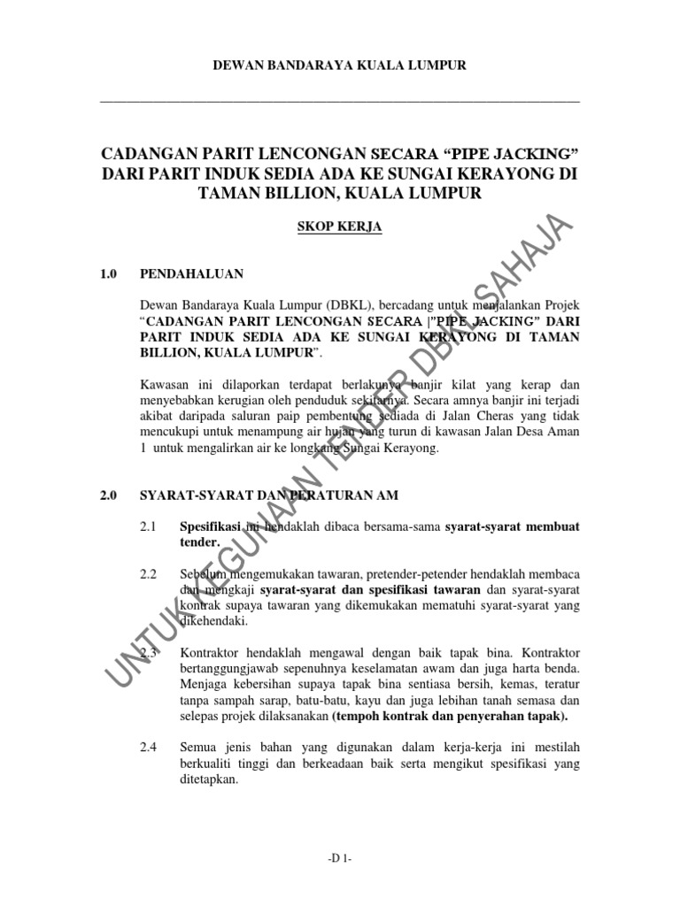 Bahagian 6 Skop Kerja | PDF