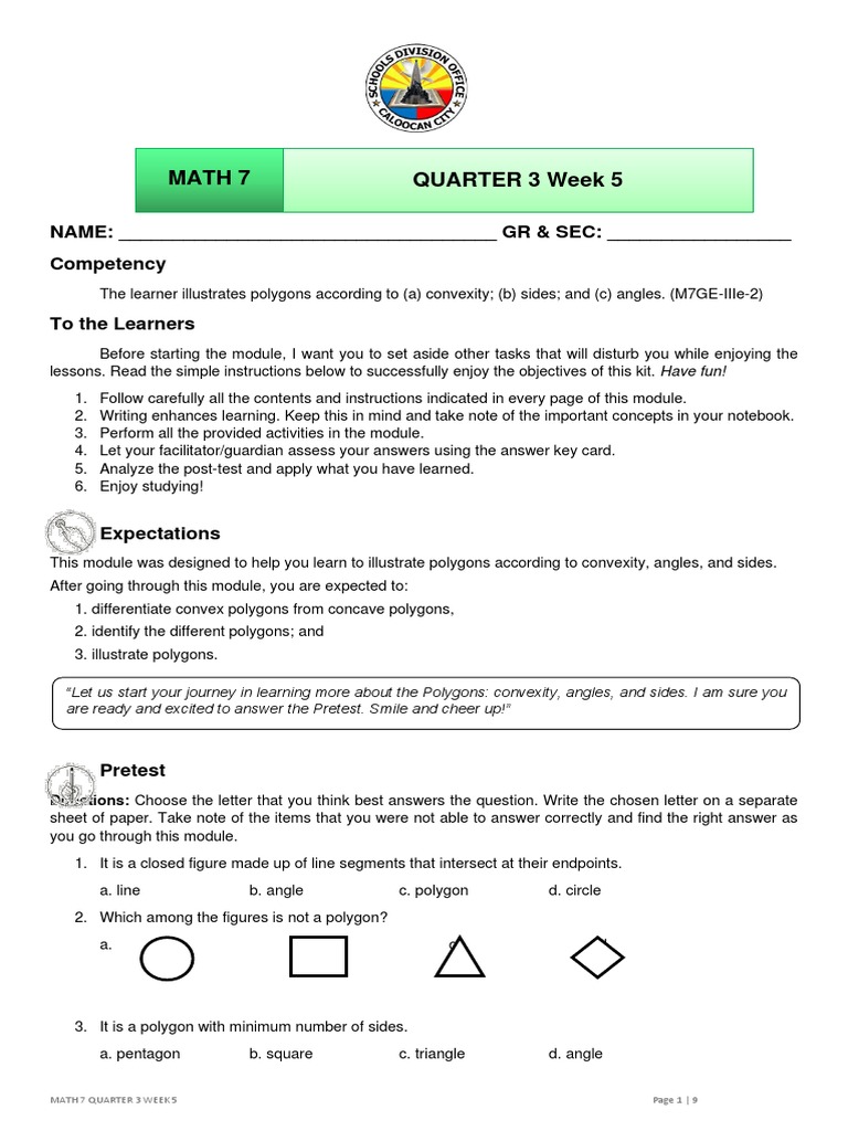 Polygons: Convexity, Sides, and Angles | PDF | Polygon | Convex Set