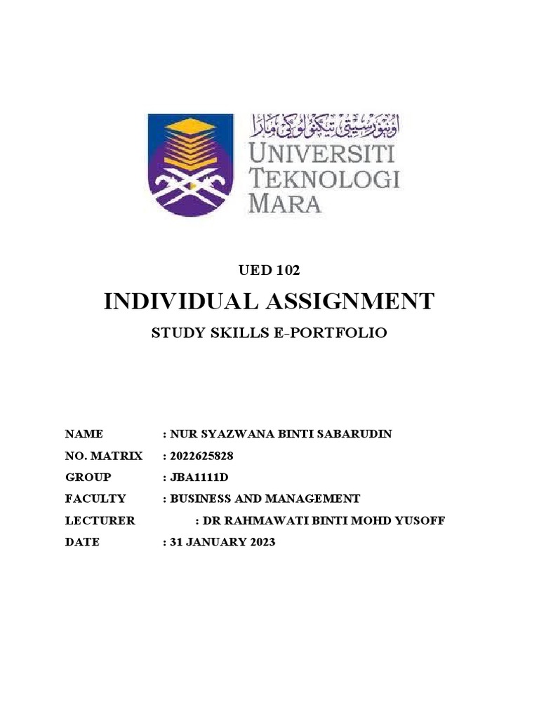 Study Skills E-Portfolio | PDF | Mental Health | Adolescence