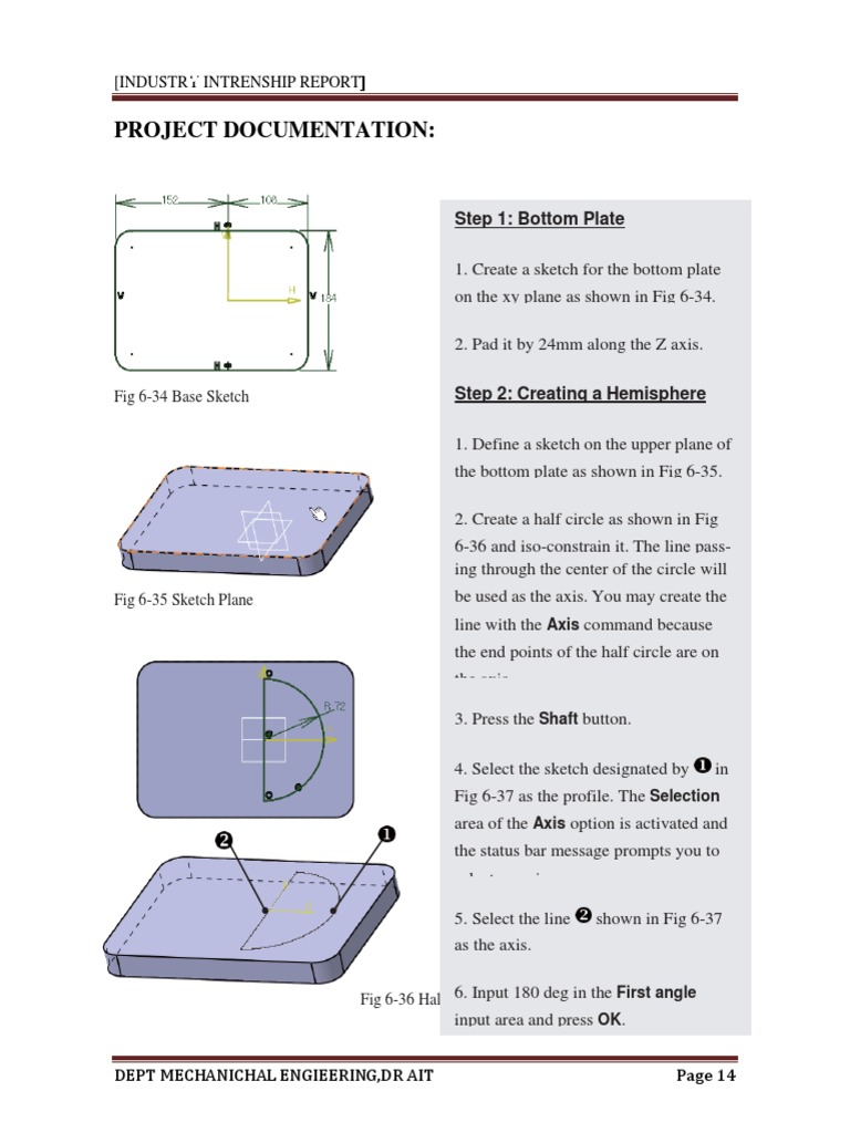 Internship Report On CATIA | PDF | Menu (Computing) | Cartesian ...