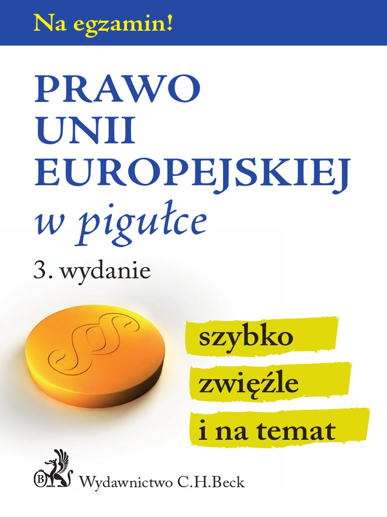 Prawo Unii Europejskiej: W Pigułce | PDF